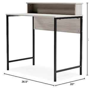 Signature Design by Ashley Bayflynn 36" Modern Home Office Desk With Hutch, White & Black