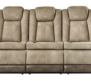 Signature Design by Ashley Next-Gen DuraPella Power Reclining Sofa with Adjustable Headrest, Sand