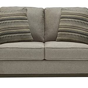 Signature Design by Ashley Kaywood Modern Loveseat with Accent Pillows, Gray