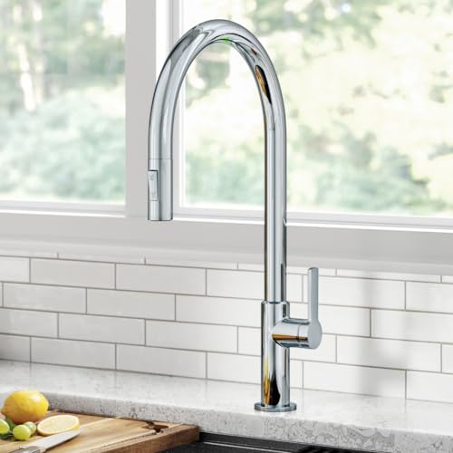 KRAUS Oletto High-Arc Single Handle Pull-Down Kitchen Faucet in Chrome, KPF-2821CH