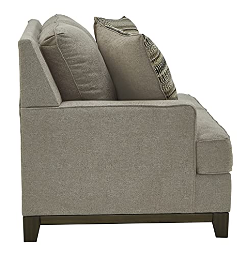 Signature Design by Ashley Kaywood Modern Loveseat with Accent Pillows, Gray