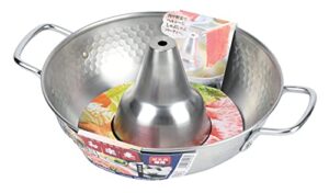 pearl metal warakuan hb-5969 stainless steel shabu-shabu pot, 10.2 inches (26 cm), made in japan, gas fire only