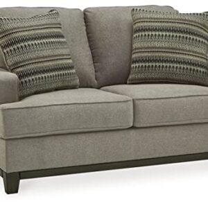 Signature Design by Ashley Kaywood Modern Loveseat with Accent Pillows, Gray