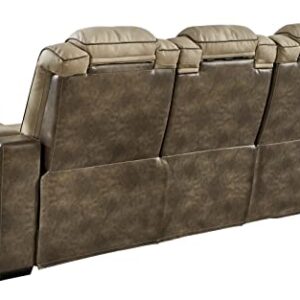 Signature Design by Ashley Next-Gen DuraPella Power Reclining Sofa with Adjustable Headrest, Sand