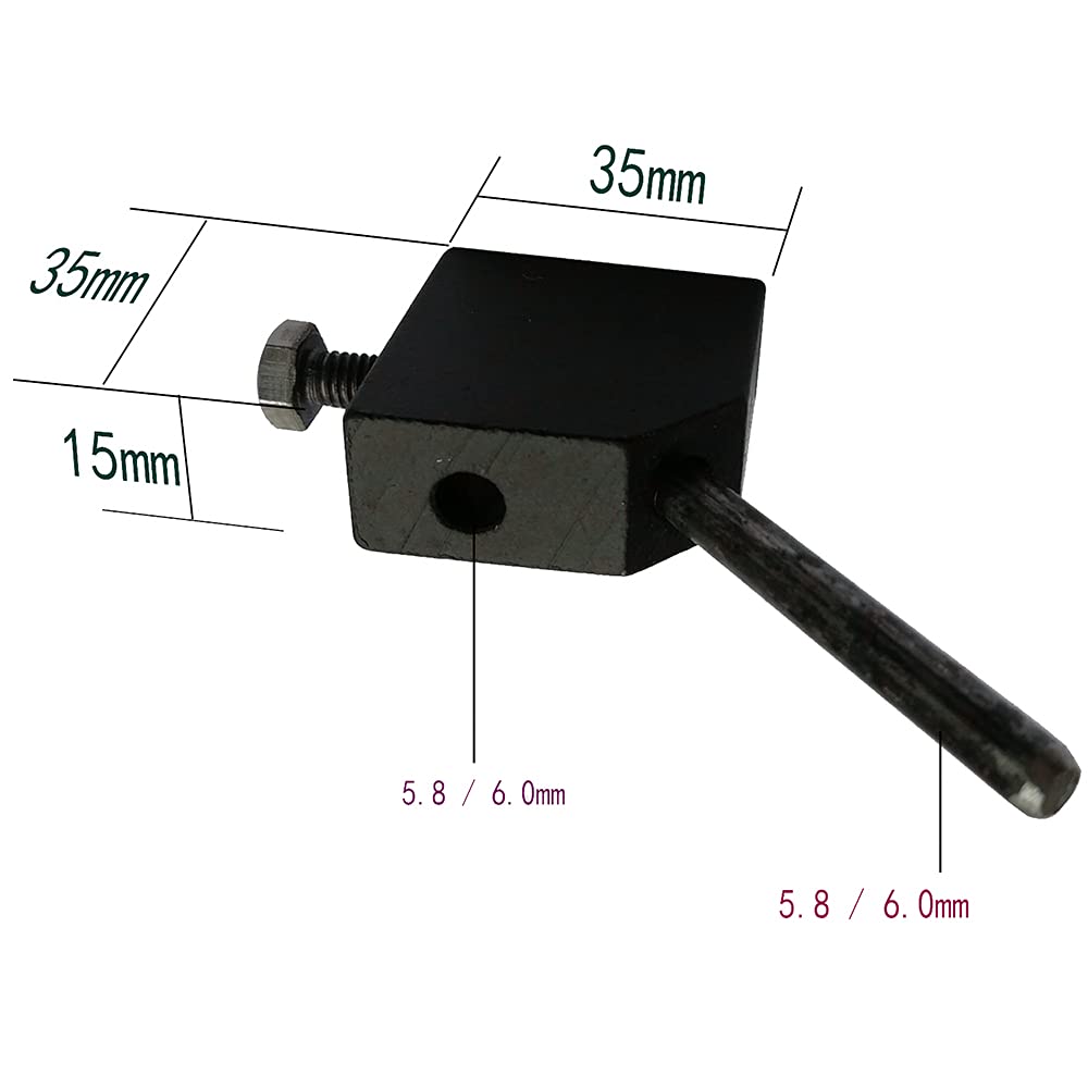 45 Degree Angle Converter for Gem Faceting Machine Jade Grinding Faceted Manipulator Gemstone Angle Polisher Parts (Dia. 6.0MM)