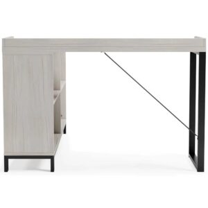 Signature Design by Ashley Bayflynn Modern L-Desk, White & Black