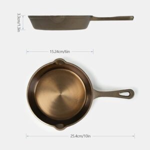 HAWOK Smooth Cast Iron Pre-Seasoned Skillet Dia.6 inch Set of 2