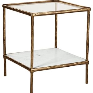 Signature Design by Ashley Ryandale Contemporary Accent Table, Antique Brass Finish