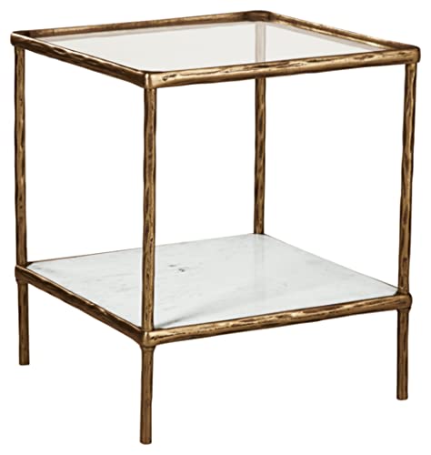 Signature Design by Ashley Ryandale Contemporary Accent Table, Antique Brass Finish