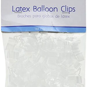 Premium Clear Plastic Latex Balloon Clips - 0.5" (144 Ct) - Quick & Easy Party Decoration Solution - Effortless Sealing for All Events and Celebrations