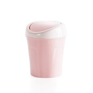 d-groee mini trash can with lid, trash can durable multipurpose can large capacity waste container for room pink