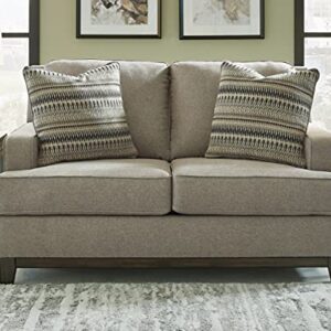 Signature Design by Ashley Kaywood Modern Loveseat with Accent Pillows, Gray