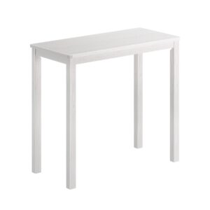 max & lily modern farmhouse wood desk, white wash