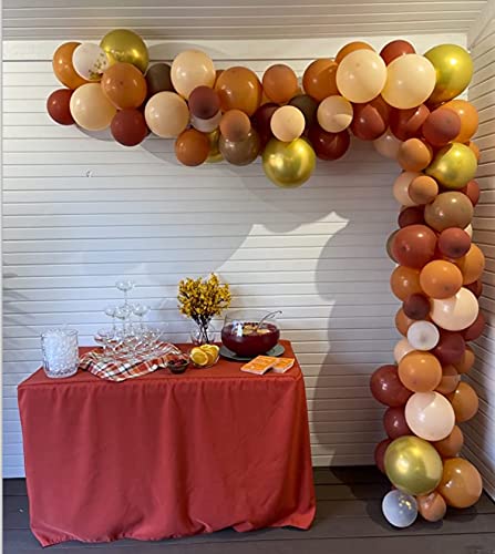 Fall boho Balloon Garland - Nude Tan Coffee Brown Gold Balloons Arch Kit for Autumn Nuetral Baby Bridal Shower Wedding Birthday Party Decorations