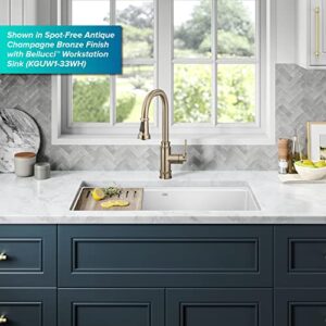 KRAUS Allyn Transitional Industrial Pull-Down Single Handle Kitchen Faucet in Spot-Free Stainless Steel, KPF-4101SFS