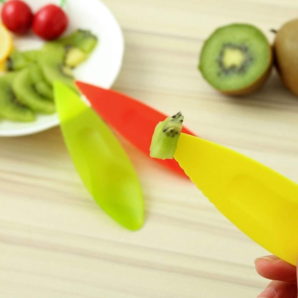 AKOAK 1 Set of 3-Piece Kiwi Spoon Knife Plastic Fruit Skinner Divider Multifunctional Household Kitchen Digging Scoop Device