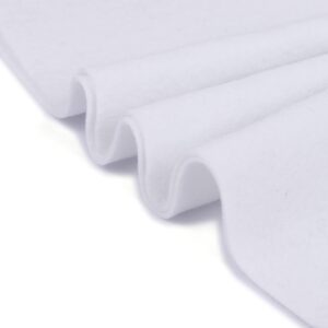 YYCRAFT 1 Yards Soft Felt by The Yard Fabric 74 Inch Wide 1.6mm Thick DIY Arts & Crafts Sewing-White