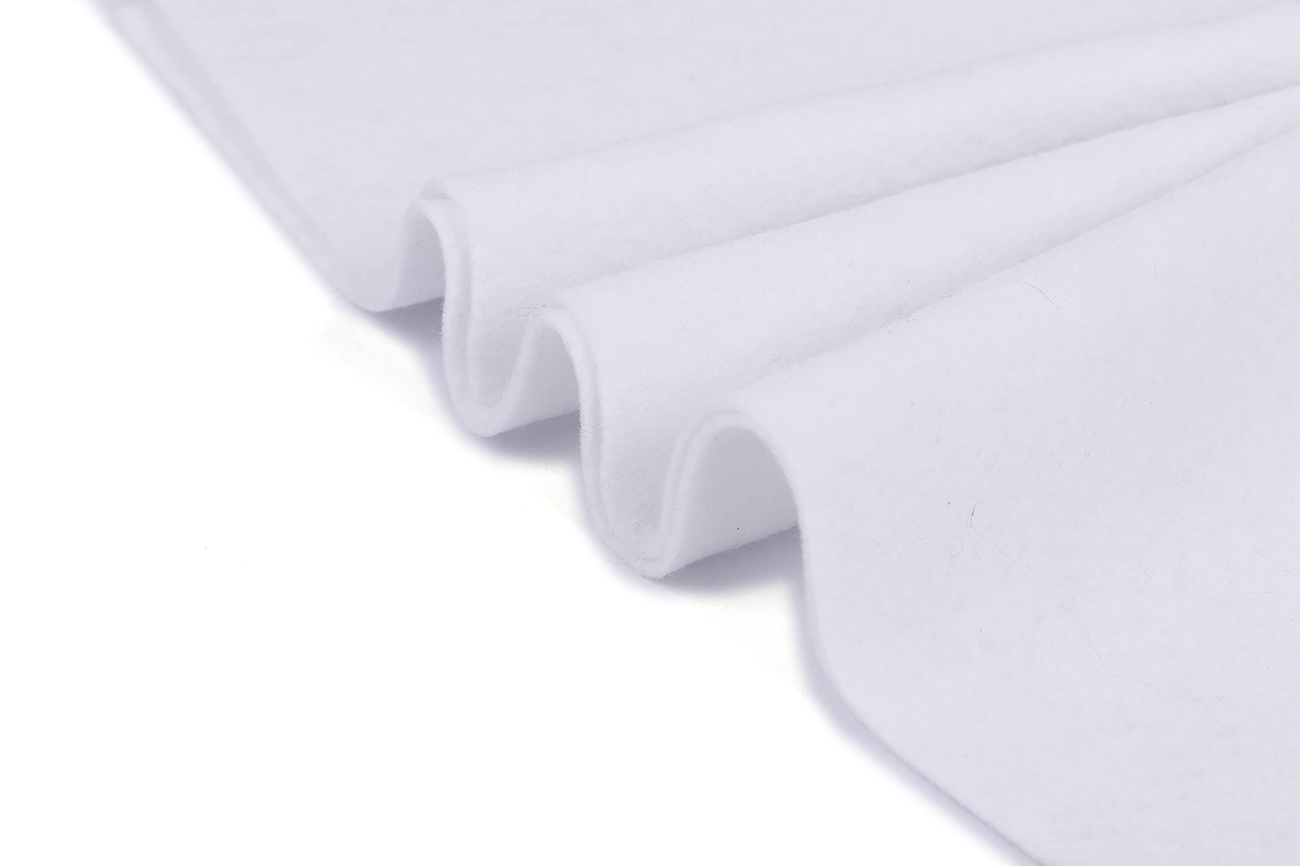 YYCRAFT 1 Yards Soft Felt by The Yard Fabric 74 Inch Wide 1.6mm Thick DIY Arts & Crafts Sewing-White