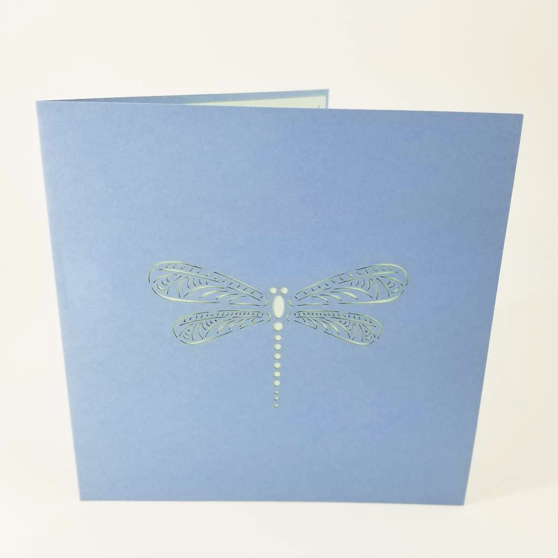 POP CARD EXPRESS Dragonfly 3D Pop Up Greeting Card - Happy Birthday Card, Just Because, Mother's Day, for son, daughter, kids, children (Dragonfly Pop Up Card)