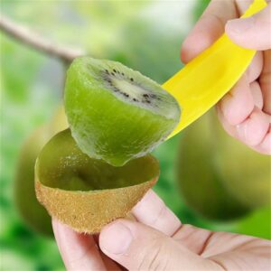 akoak 1 set of 3-piece kiwi spoon knife plastic fruit skinner divider multifunctional household kitchen digging scoop device