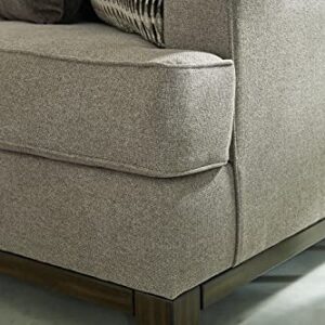 Signature Design by Ashley Kaywood Modern Loveseat with Accent Pillows, Gray