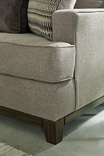 Signature Design by Ashley Kaywood Modern Loveseat with Accent Pillows, Gray