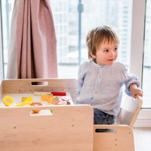 Montessori Table and Chair Set - Papaya Set