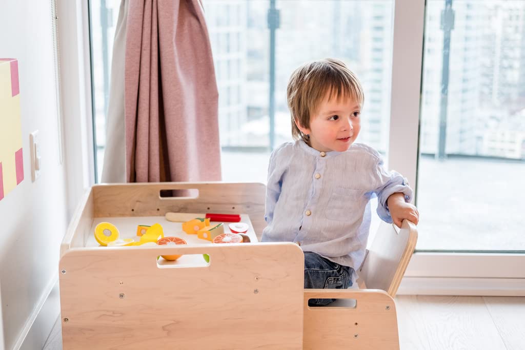 Montessori Table and Chair Set - Papaya Set