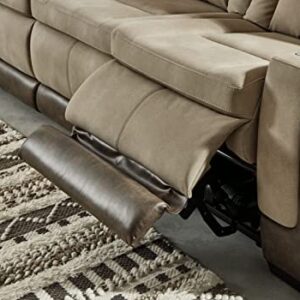 Signature Design by Ashley Next-Gen DuraPella Power Reclining Sofa with Adjustable Headrest, Sand