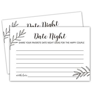 none brand, date night ideas cards, 50 cards, perfect for the bride and groom, husband, wife, boyfriend, girlfriend, anniversary 4in x 6in, m 05, white