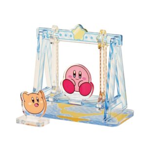 ensky - kirby - swing (kirby and scarfy), moving acrylic diorama stand