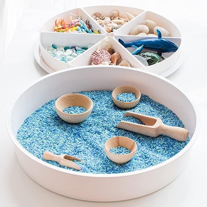 Inspire My Play Sensory Bin with Lid and Removable Storage Inserts - Sensory Bins for Toddler Crafts - Kids Sensory Toys for Autistic Children - Sensory Activities for Toddlers