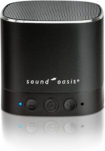 sound oasis pet bluetooth sound machine, 20 dr developed calming sounds to soothe, relax, separation, anxiety, stress relief, sleep for canine, puppy, dog, cat for storms, fireworks, barking, travel