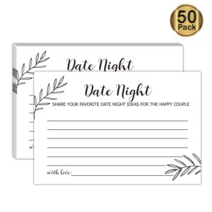 None Brand, Date Night Ideas Cards, 50 Cards, Perfect for The Bride and Groom, Husband, Wife, Boyfriend, Girlfriend, Anniversary 4In x 6In, M 05, White