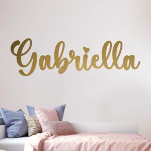 custom letters wall decals | personalized wall decor name with fancy font | wall decor for baby room decor | wall stickers for kids room decor | multiple colors options (cursive fancy)