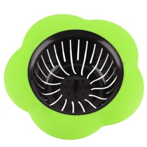 alvinlite plastic sink strainer flower shaped drain stopper kitchen bathroom accessories for kitchen bathroom bathtub(green)