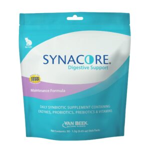 van beek natural science synacore feline - all natural formula to provide immune support for cats & help maintain digestive health - probiotics and vitamins for cats - pet products - (30 count)