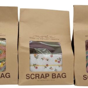 Moda Fabric 3 Scrap Bags, Assorted, 6 Inches