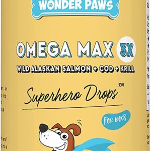 WONDER PAWS Milk Thistle Drops Plus Omega Max Fish Oil - for Dogs Liver and Kidney Support, Detox, Joint Health, Skin Moisture & Immune System Support - Milk Thistle 2 Ounces - Omega Max 16 Ounces