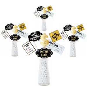 YiiiGoood 24pcs(6 styles) FUN Money Theme Table Centerpiece Sticks Decorations Table Toppers Income Raise/Debt Free for Birthdays Weddings Bachelorette Anniversary Graduation Office Party Supplies