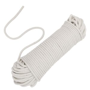 zoenhou 328 feet 1/4 inch white natural cotton rope, solid clothesline rope, strong bearing hanging rope laundry line dryer rope for laundry line, diy crafts, art projects, garden decor