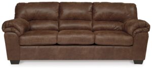 signature design by ashley bladen faux leather sofa, brown