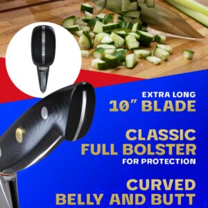 Dalstrong Chef Knife - 10 inch - Centurion Series - Premium Swedish 14C28N High Carbon Stainless Steel - G10 Handle Kitchen Knife - Razor Sharp Chef's Knife - Cooking Knife - Sheath Included