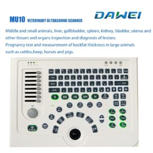 DAWEI Portable Ultrasound Machine Laptop Vet Ultrasound Scanner with 6.5Mhz Micro Convex Probe for Pregnancy Pet,Rabbits,Sheep,Dogs,Cats,Small Animals