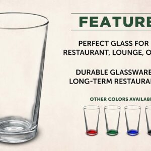 DISCOUNT PROMOS Personal Mixing Glasses 20 oz. Set of 10, Bulk Pack - Quality Glass, Thick Base, Home Bartending, Durable - Clear