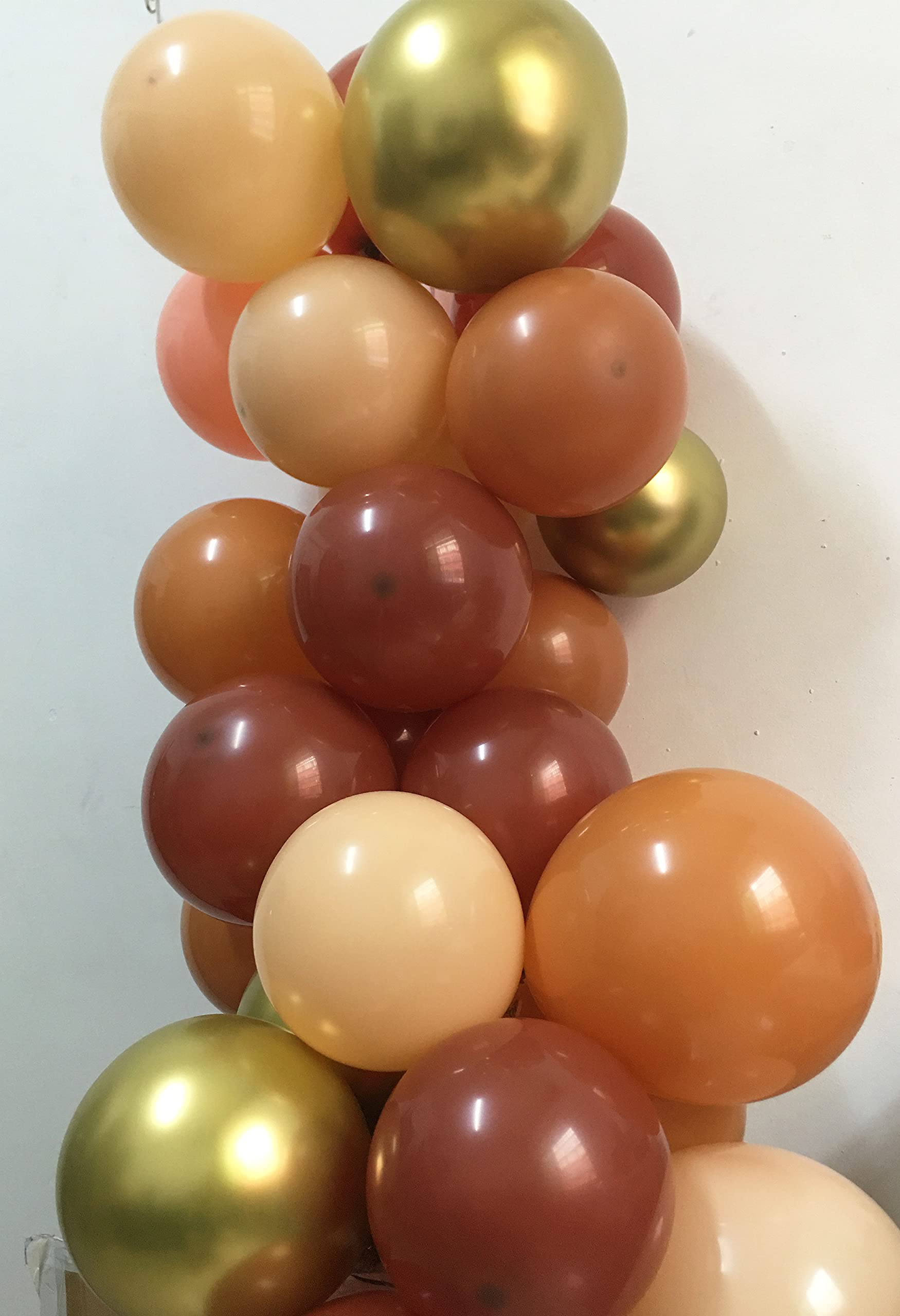 Fall boho Balloon Garland - Nude Tan Coffee Brown Gold Balloons Arch Kit for Autumn Nuetral Baby Bridal Shower Wedding Birthday Party Decorations