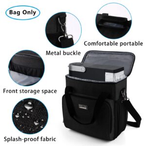 BAGLHER Coffee Maker Travel Bag Compatible with Keurig K-Mini, K-Mini Plus, Nespresso Vertuo or Other Accessories, Portable Coffee Maker Case with Shoulder Strap for Travel Black