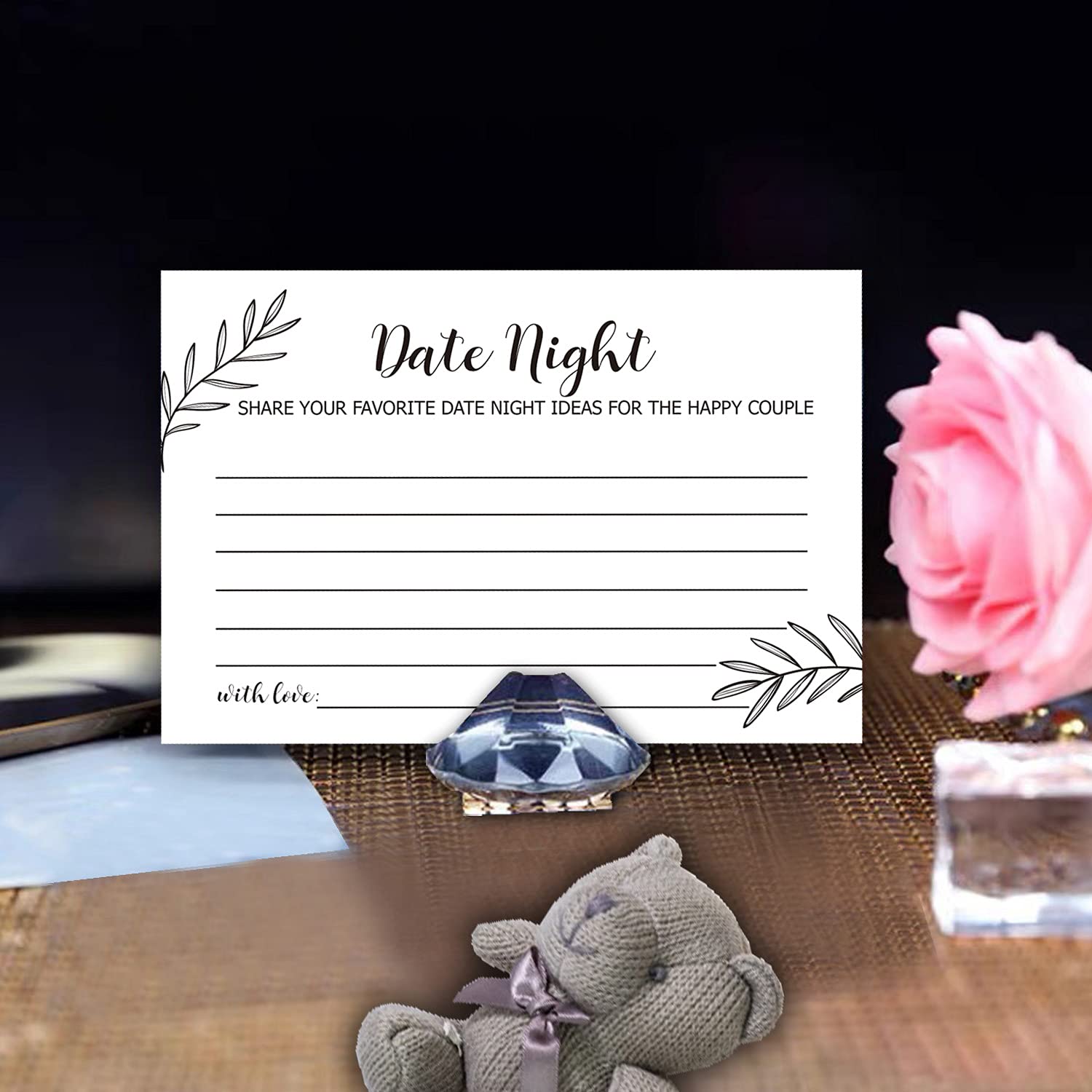 None Brand, Date Night Ideas Cards, 50 Cards, Perfect for The Bride and Groom, Husband, Wife, Boyfriend, Girlfriend, Anniversary 4In x 6In, M 05, White