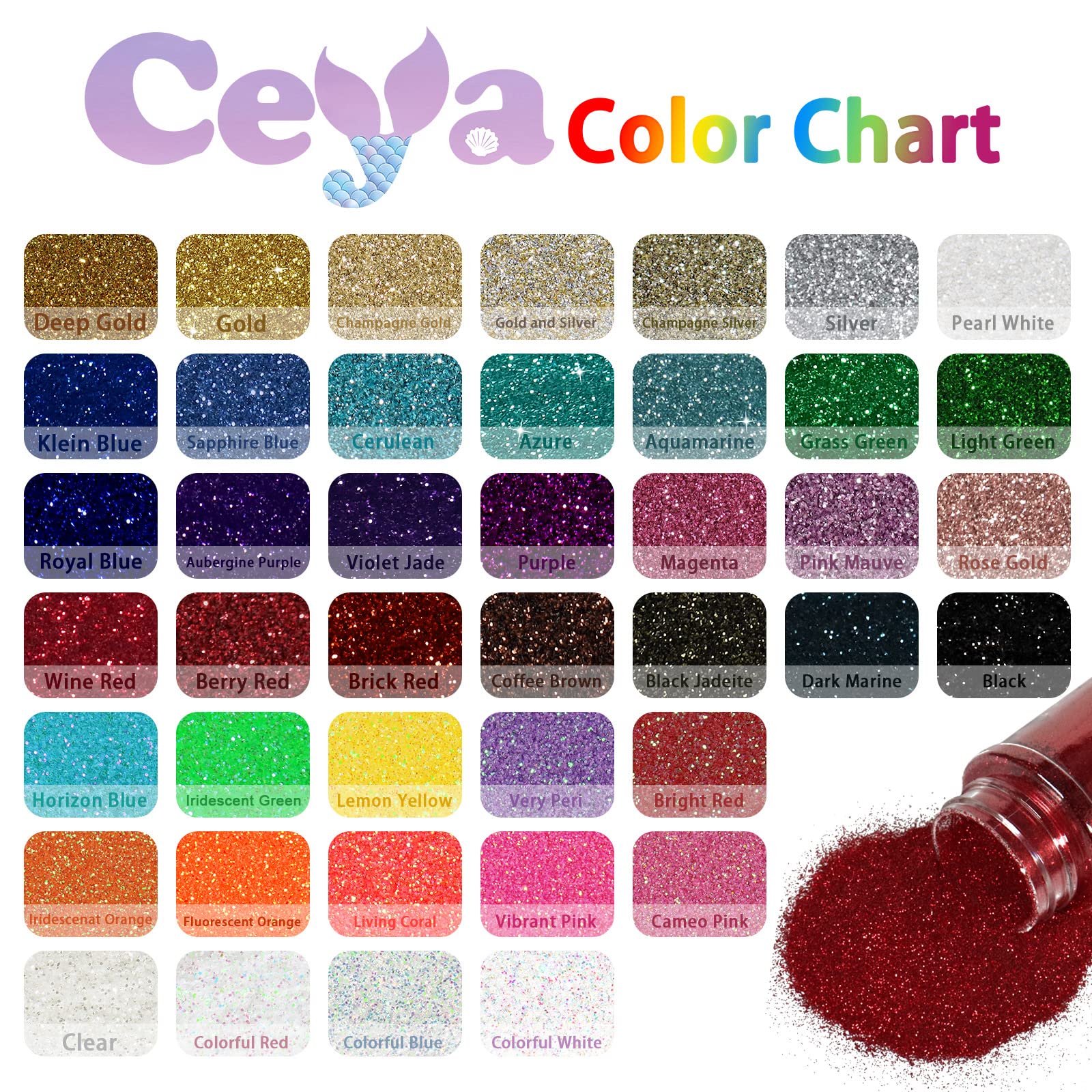 Ceya 3.5oz/ 100g Ultra Fine Glitter Powder Black Glitter 1/128” 0.008” 0.2mm for Slime Epoxy Resin Craft Tumbler Jewelry Nail Art Festival Makeup Scrapbook Painting Wedding Cards