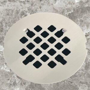 Artiwell 4-1/4” OD Snap-in Shower Drain Cover, Round Shower Drain Strainer Grid, Replacement Cover, Designed for Long-Lasting